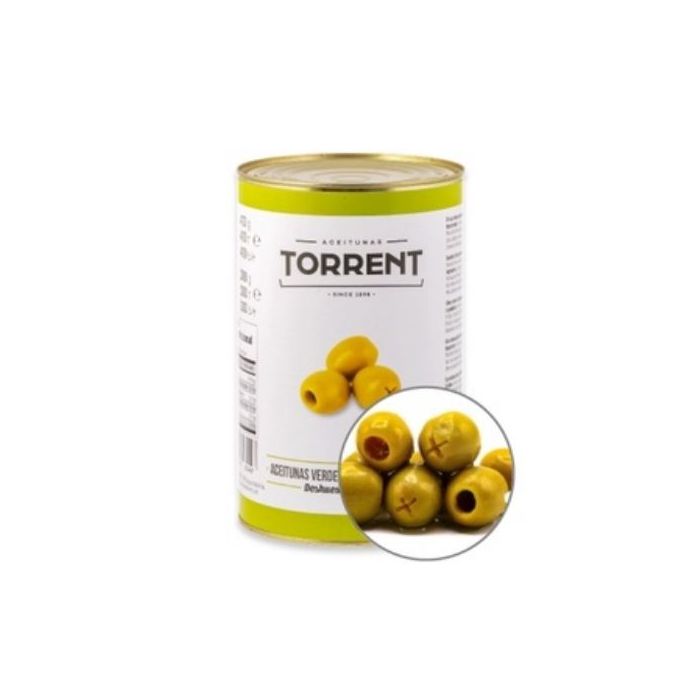 Green olives, seedless, 350 grams, canned, cheap price | Food Promart
